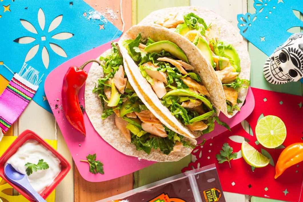 Tacos de salmón a la miel y limón - Pancho Villa
